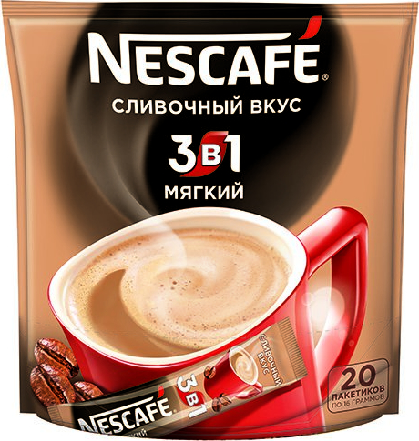Кофейный напиток Nescafe 3 в 1 Мягкий Сливочный вкус 16 г 20 шт купить ...