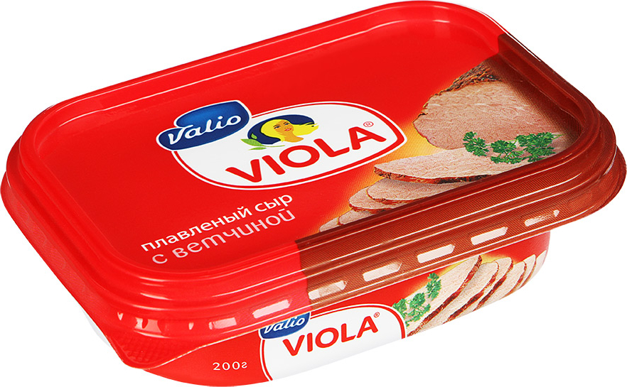 Плавленый сыр Valio Viola с ветчиной 60% 200 г купить с доставкой по ...
