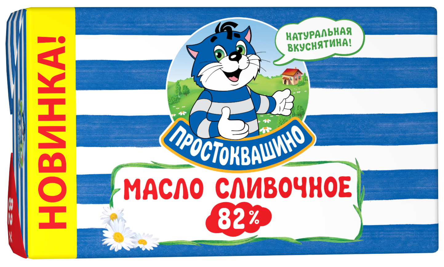 Сливочное масло Простоквашино 82% 400 г бзмж купить с доставкой по ...