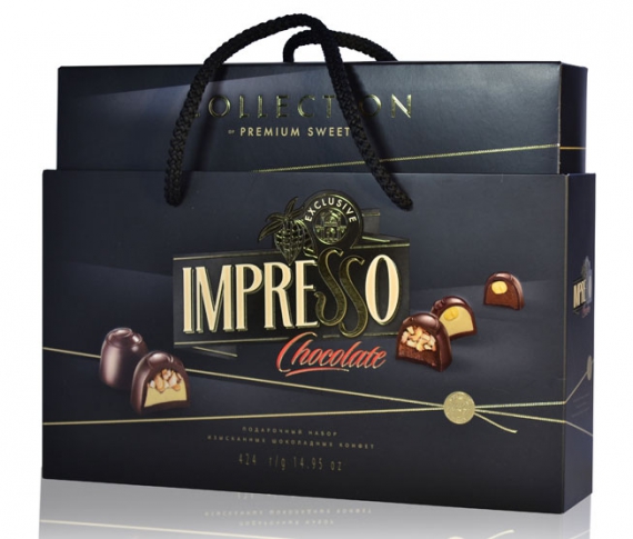 Набор шоколадных конфет Impresso черный 848 г купить с доставкой по ...