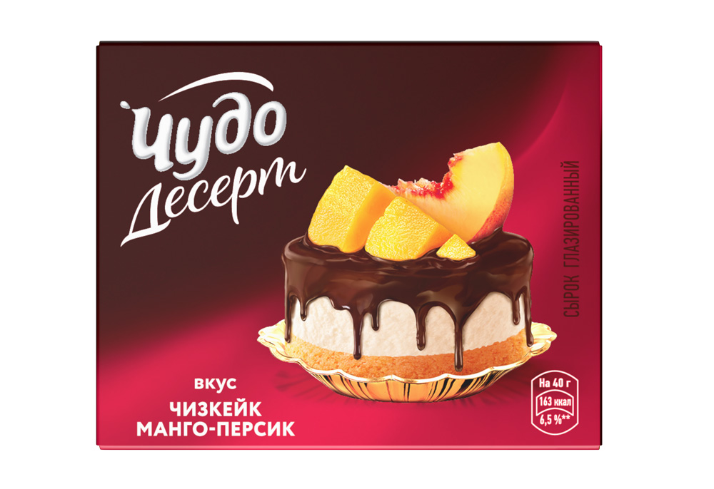 Сырок Чудо глазированный Десерт Чизкейк Манго-Персик 40 г купить с ...